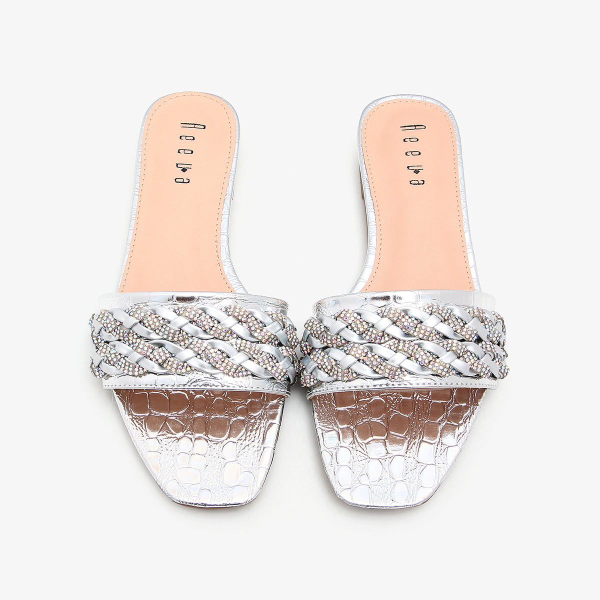 Buy SILVER Fancy Chappals – ShoePlanet.pk