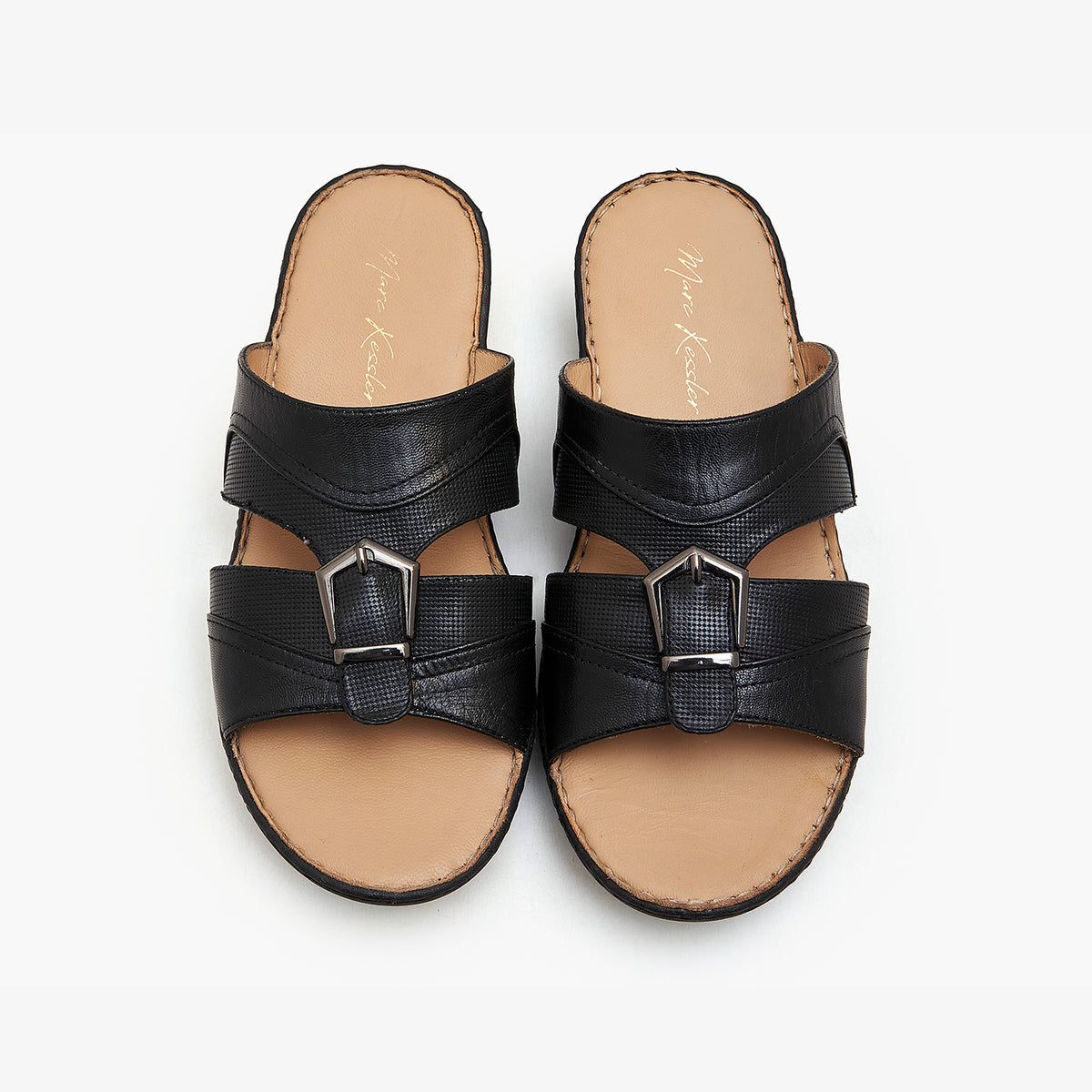 Buy BLACK Leather Arabic Chappals for Men – ShoePlanet.pk