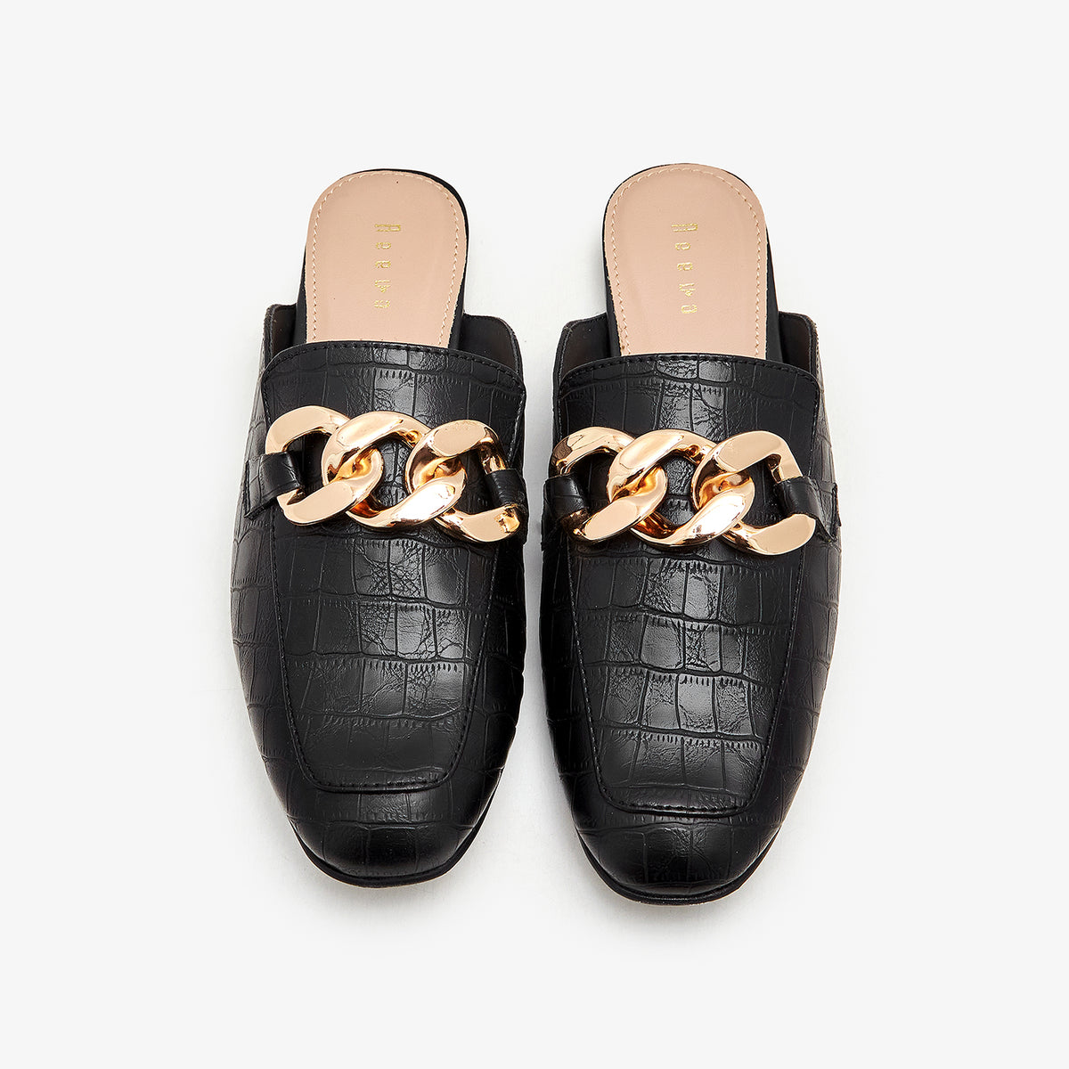 Buy BLACK Backless Loafers – ShoePlanet.pk