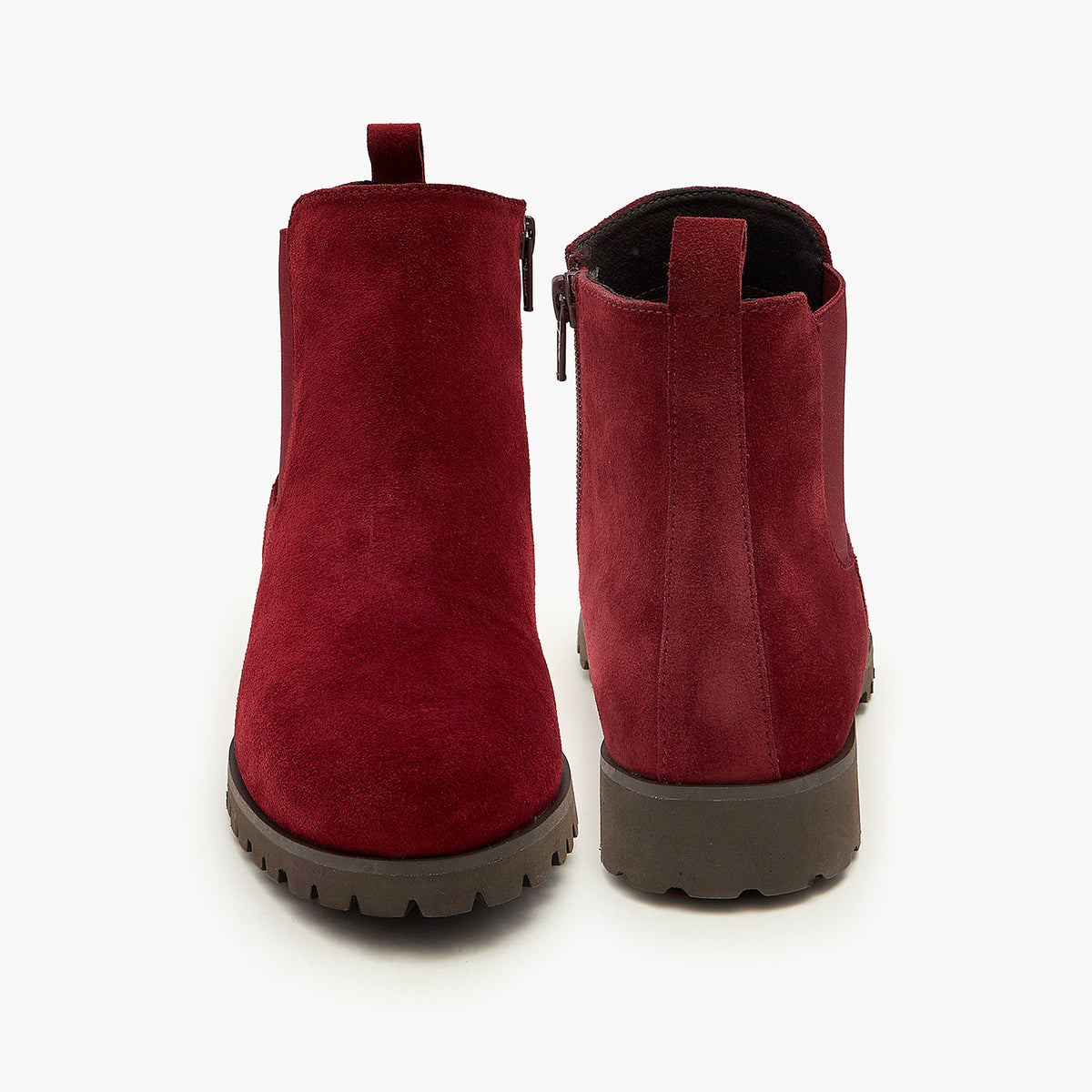 Buy MAROON Suede-Ankle-Boots- – ShoePlanet.pk