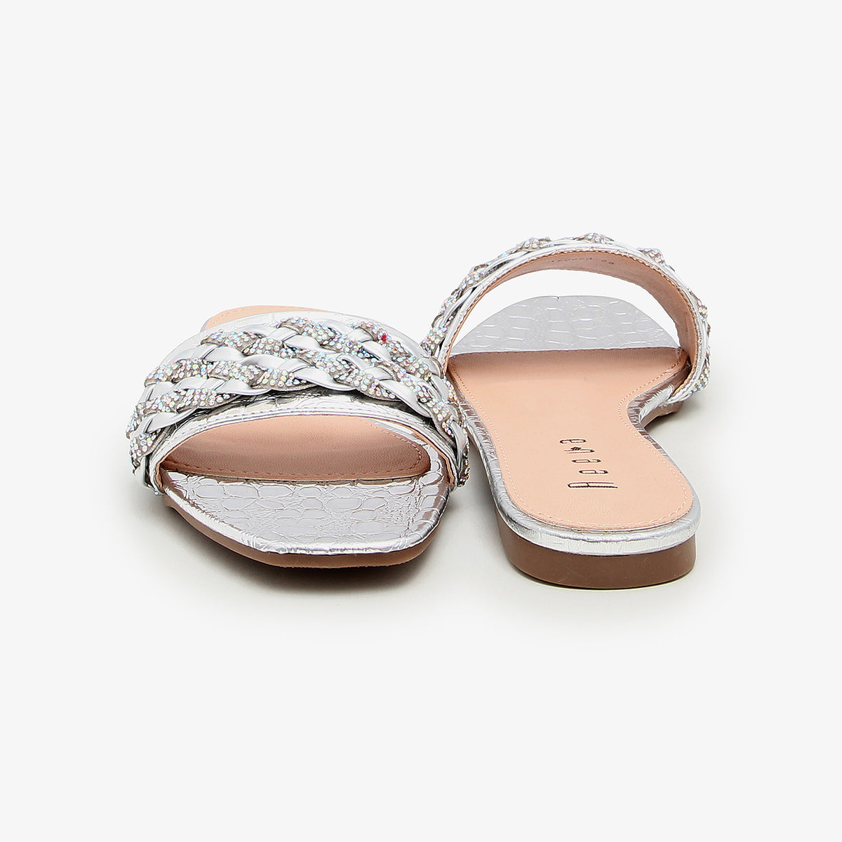 Buy SILVER Fancy Chappals – ShoePlanet.pk