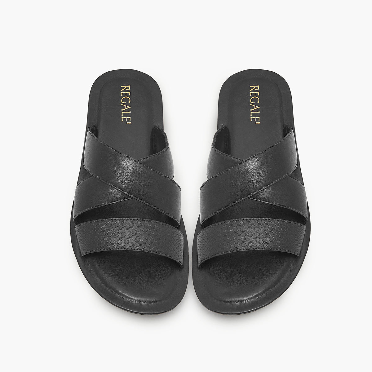 Buy BLACK Men's Textured Strap Chappal – ShoePlanet.pk