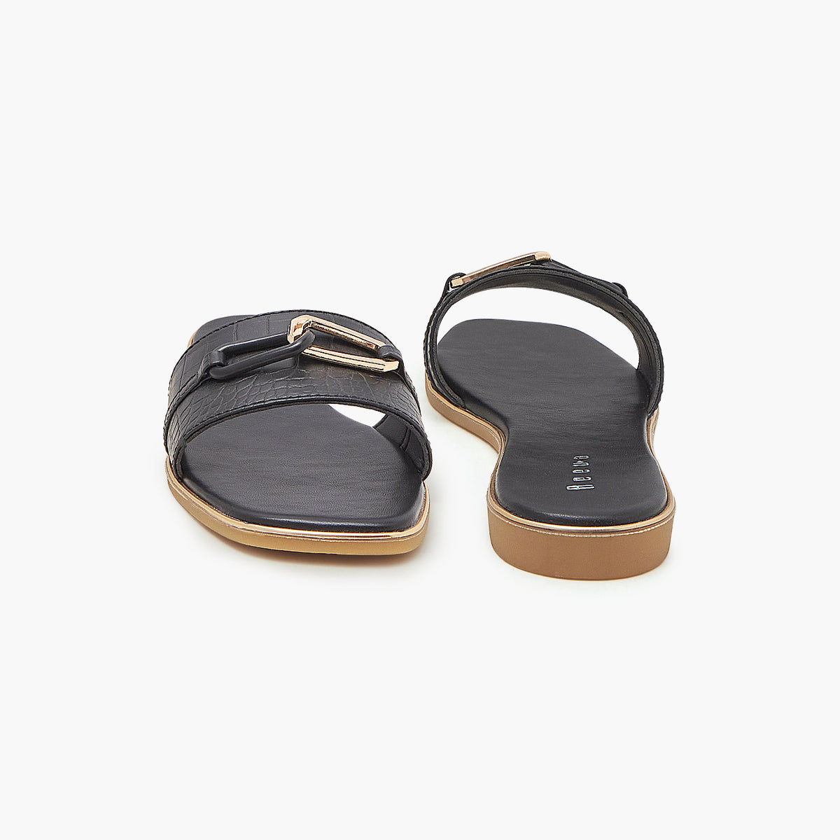 Buy BLACK Suave Textured Chappal – ShoePlanet.pk